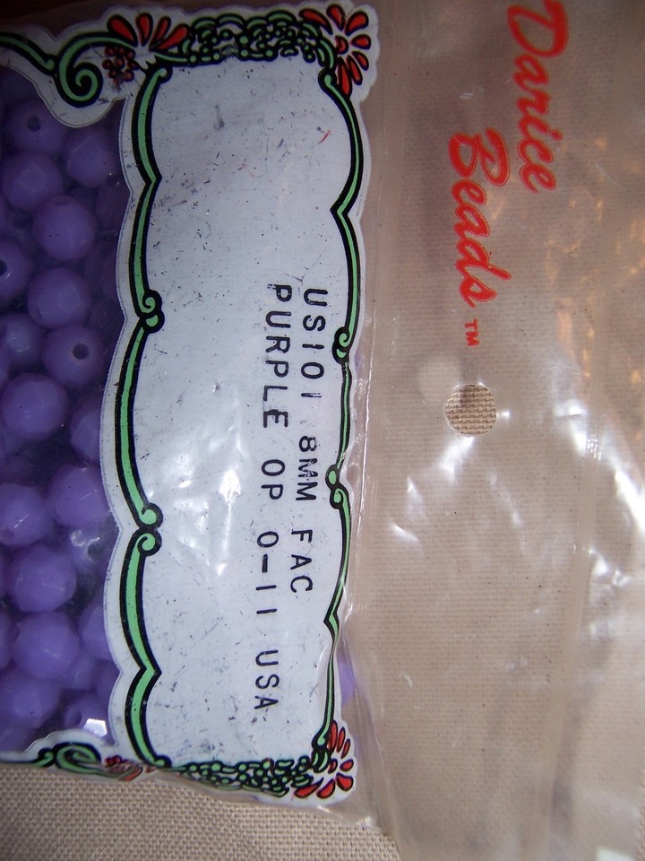 Mixed lot 1 lb 9/oz Darice beads Craft designer purple blue white make ...