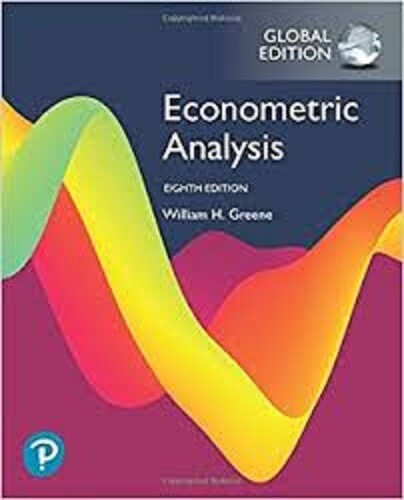 Econometric Analysis 8e by William H. Greene Global Edition softcover ...