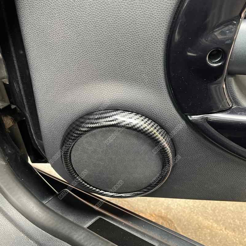 Carbon Look Door Opener Speaker Ring Cover Trim for Mini Cooper R50 R52 ...