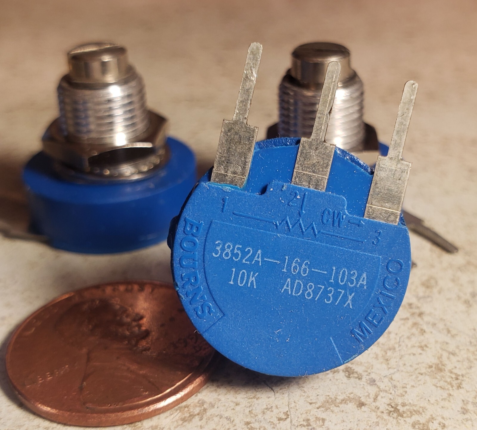 Lot of (5) New! Bourns 3852A-166-103A 10K Linear Potentiometer | eBay