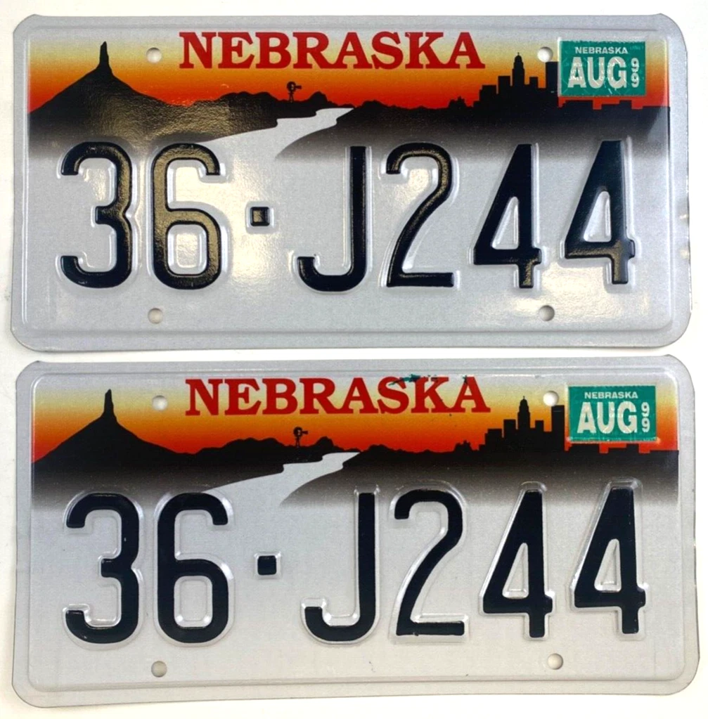 Nebraska License Plated Wall Art