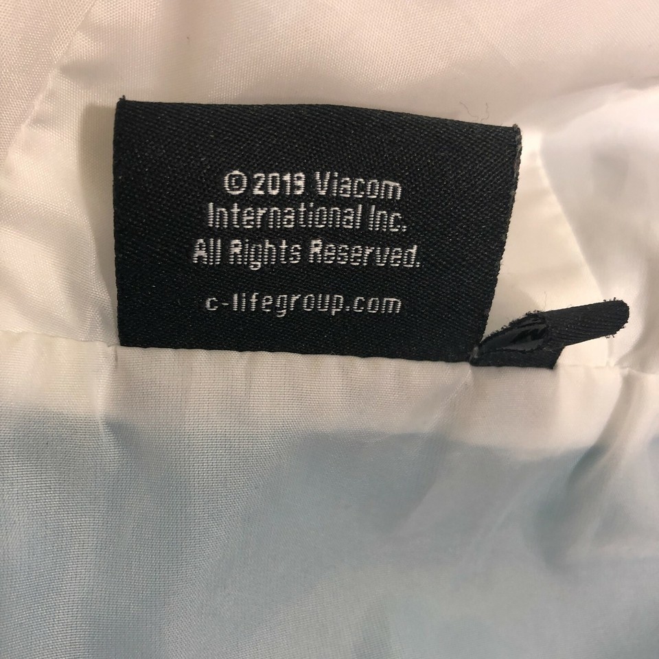 MTV Windbreaker Medium Adult Unisex White Blue Orange Sleeve Logo 1/4 ...