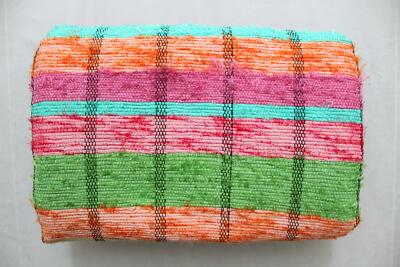 4X6 Rectangular Creatively Hand Woven Chindi Rag Rug Floor Carpet Hippy ...