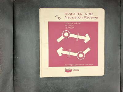 RVA-33A VOR Navigation Receiver Manual | eBay