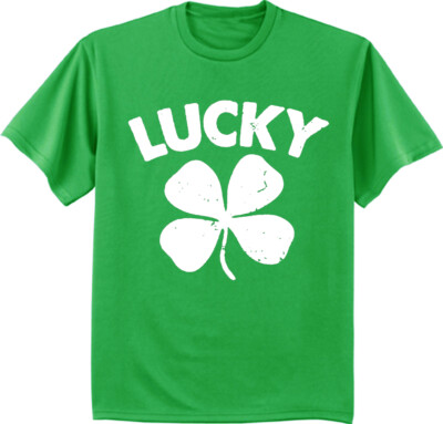 Big and Tall T-shirt Funny St. Patricks Day Lucky Shamrock Good Luck ...