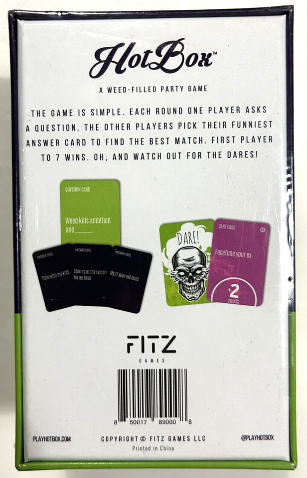 HotBox Adult Card Game A Weed Filled Party Game NSFW 420 Stoner Game by ...