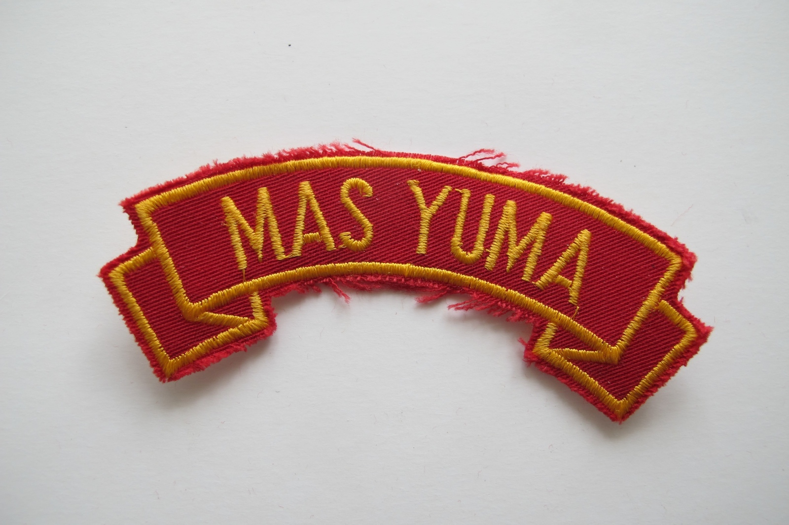 #6723 MAS YUMA Word Tag Embroidery Sew On Applique Patch | eBay