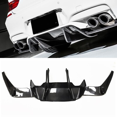 Carbon Fiber Rear Bumper Diffuser Cover Lip For BMW F06 F12 F13 M6 2010 ...