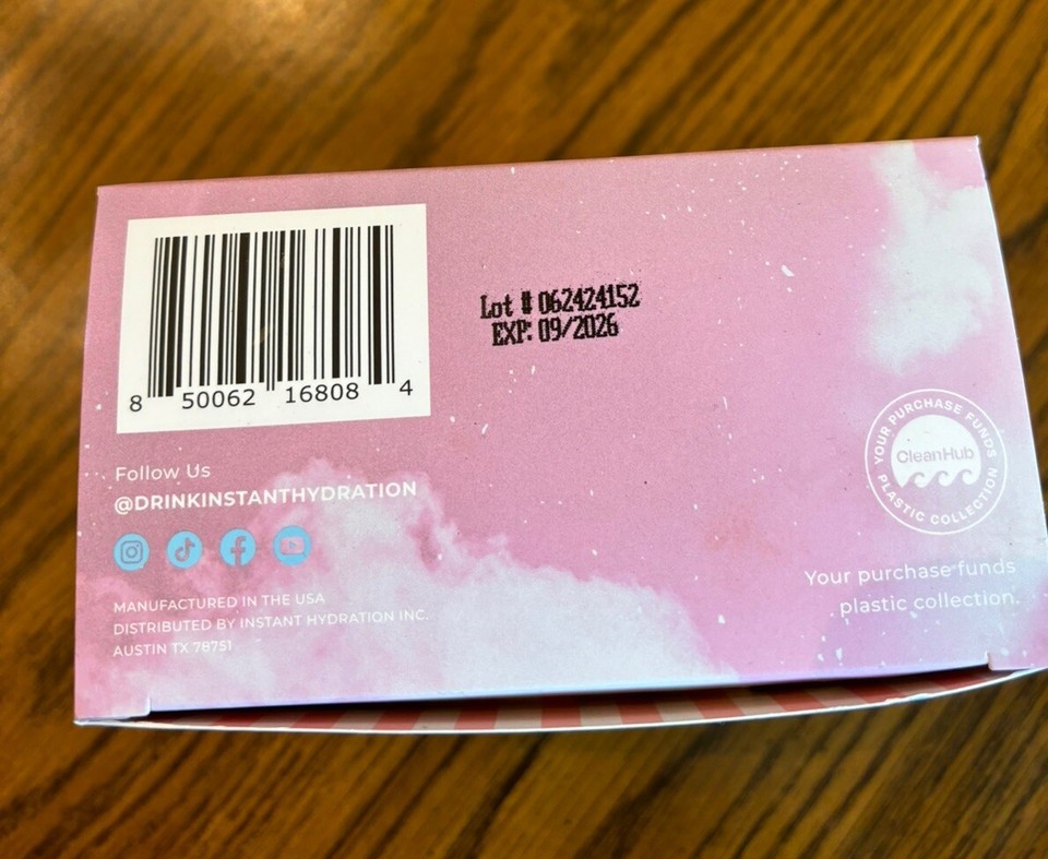 Instant Hydration Electrolyte Drink Mix Limited Edition Cotton Candy 9 ...