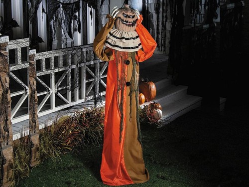 6ft Pop Up Pumpkin Man Animatronic Jump Scare Halloween Prop LED Sound ...