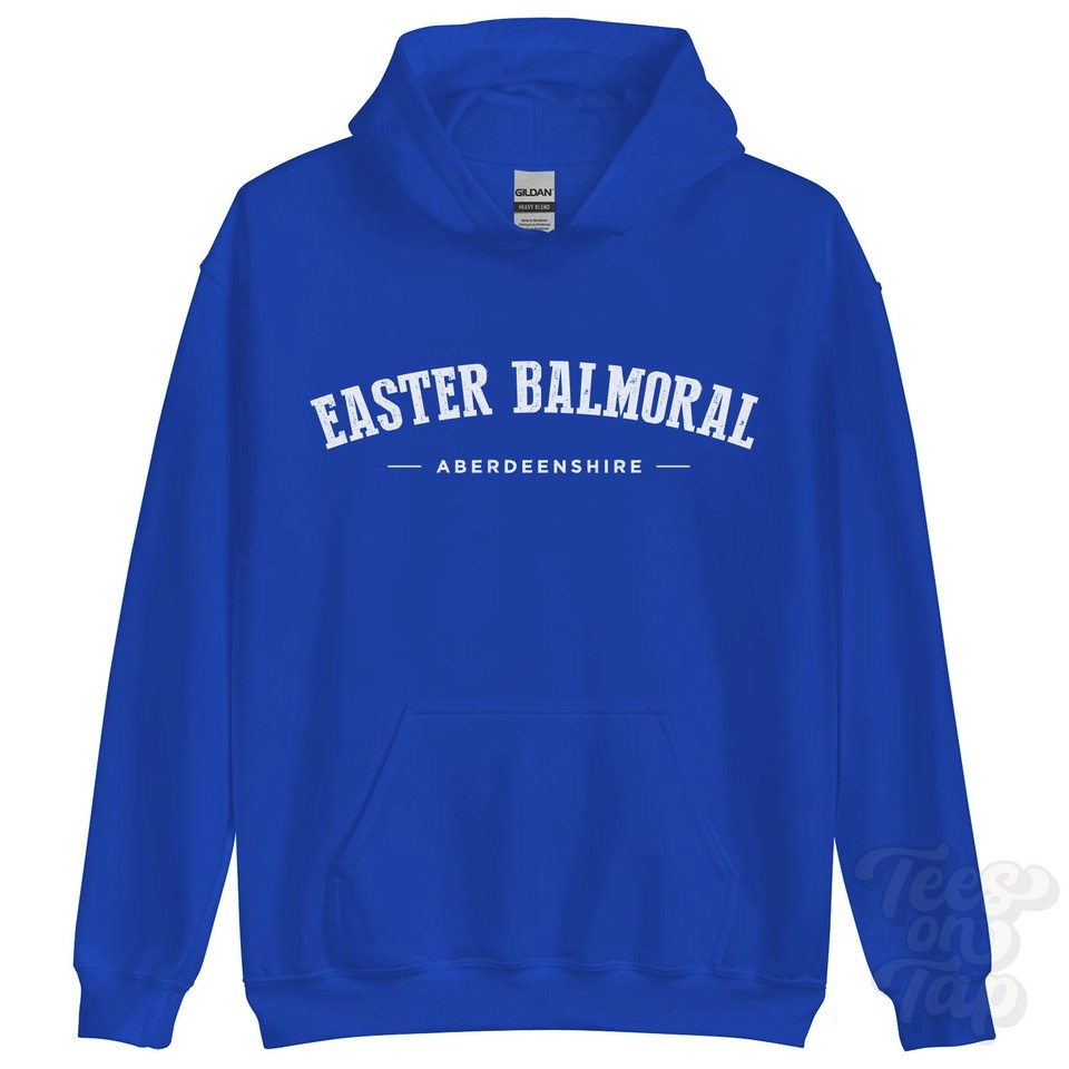 EASTER BALMORAL ABERDEENSHIRE HOODIE Crathie Scotland college varsity ...