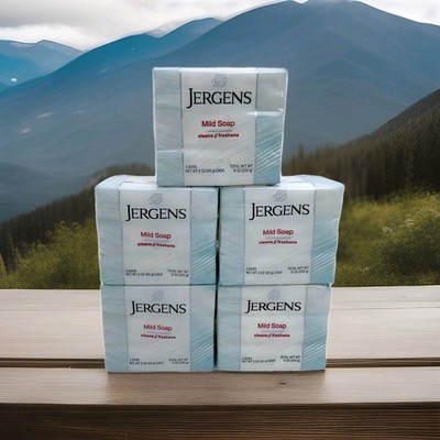 (5) Packs Jergens Mild Soap 3 Bars per pack New Original Sealed TOTAL ...