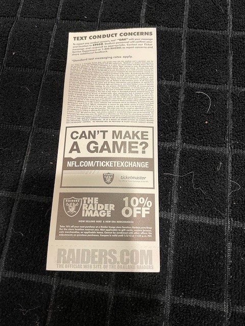 Oakland Raiders vs. Pittsburgh Steelers Ticket (9/23/2012) | eBay