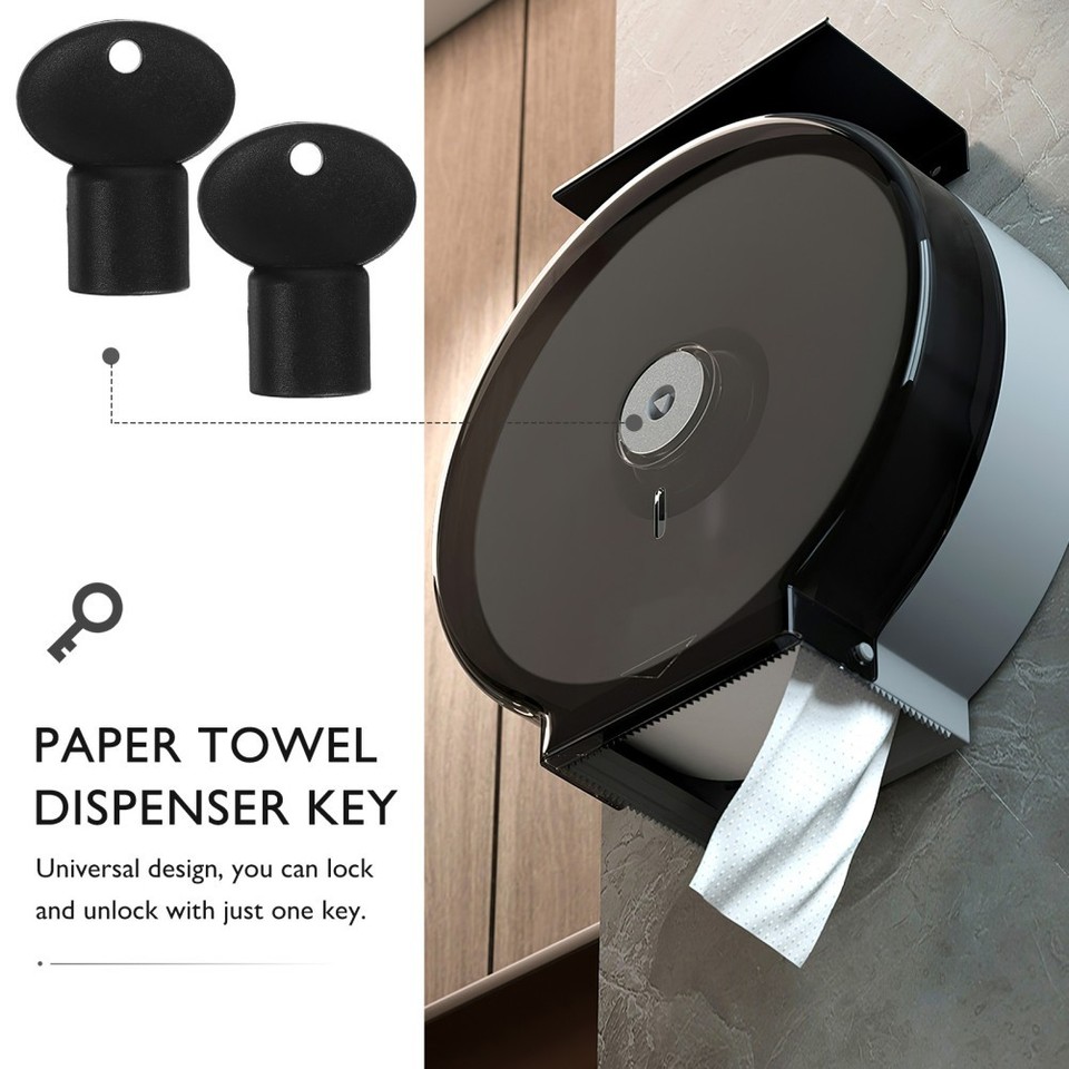 2 Pcs Toilet Paper Key for Commercial Dispensers Towel Lock Replacement ...