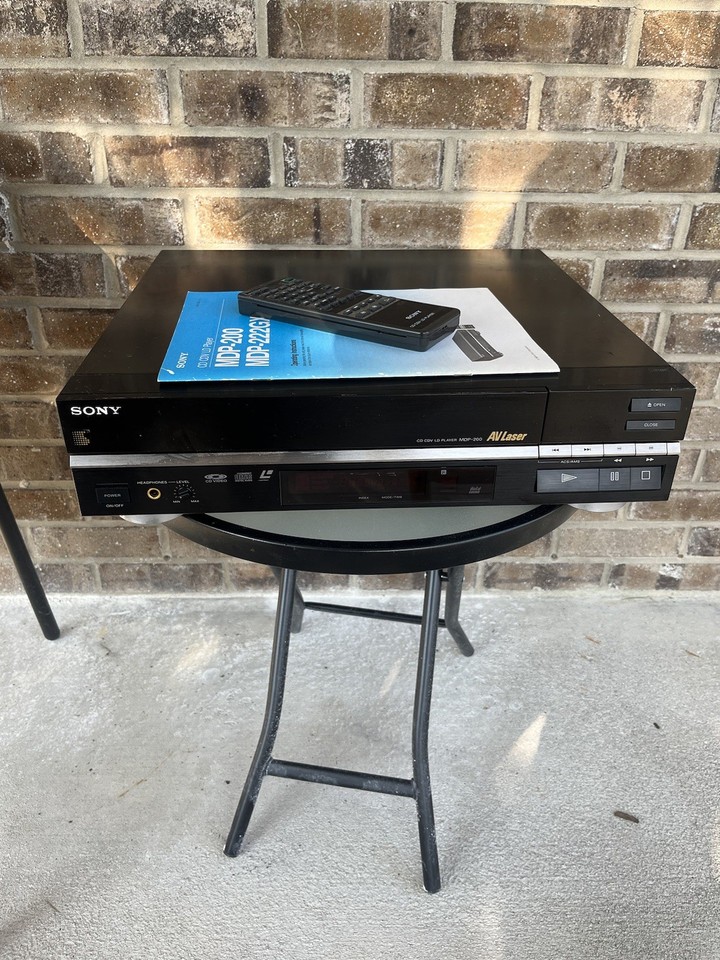 Sony MDP-200 CD CVD LD Laserdisc Player & Disc TESTED W/ Manual ...