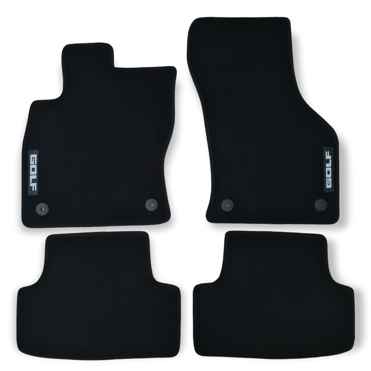 Velour Car Floor Mats For VW Golf Mk7 Waterproof Black Carpet Rugs Auto ...
