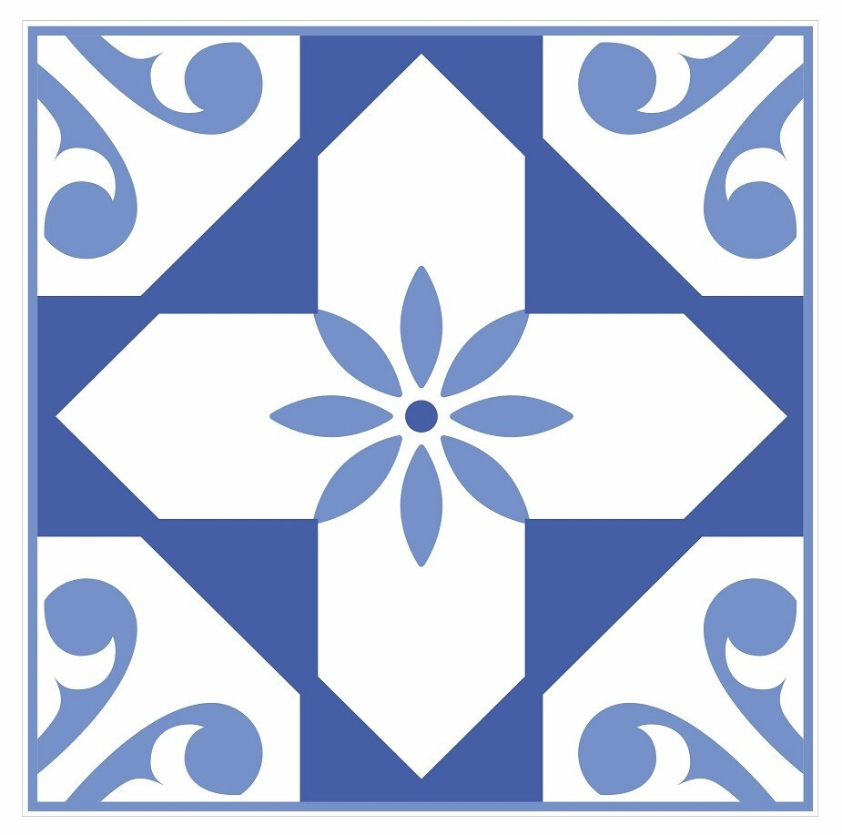 Pack Of 24 Mosaic Azulejo Tile Stickers for 200mm x 200mm, 8 x 8 Inch ...