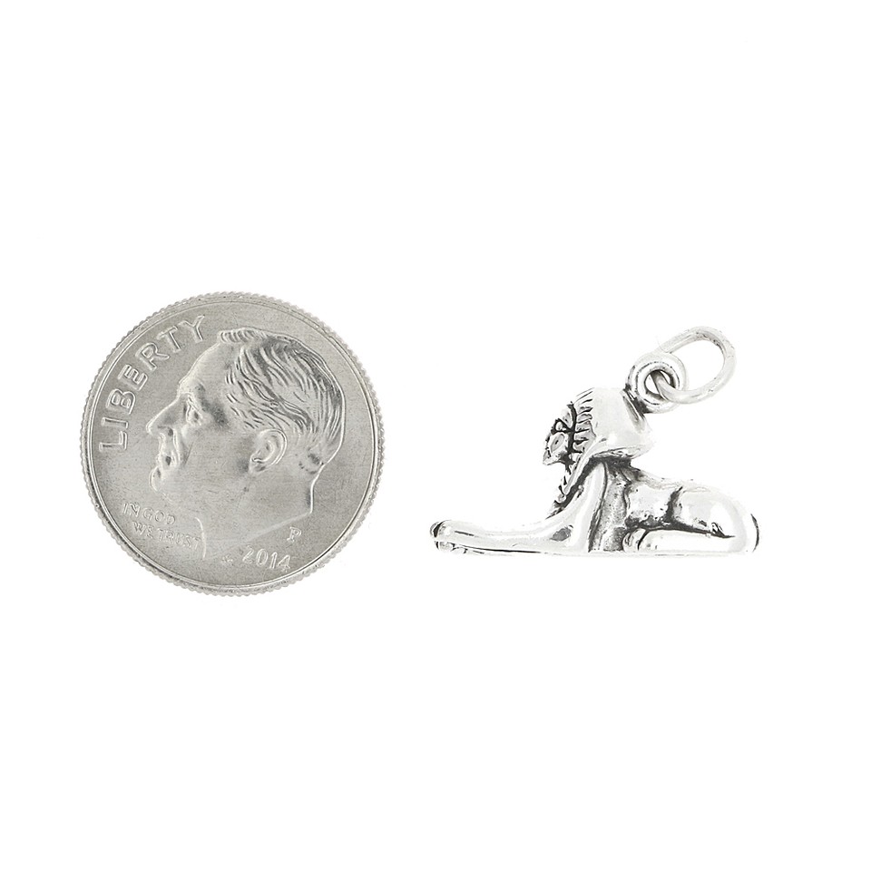 STERLING SILVER 3D GREAT SPHINX OF GIZA SPHINX SCULPTURE CHARM PENDANT ...