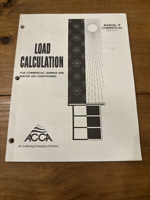Commercial Load Calculation, Manual N - 4th Edition - VERY GOOD ...
