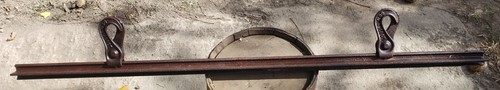 2" HAY TROLLEY TRACK NEY, LOUDEN,ROYAL,ETC.ANTIQUE BARN FARM DECOR 3' L ...