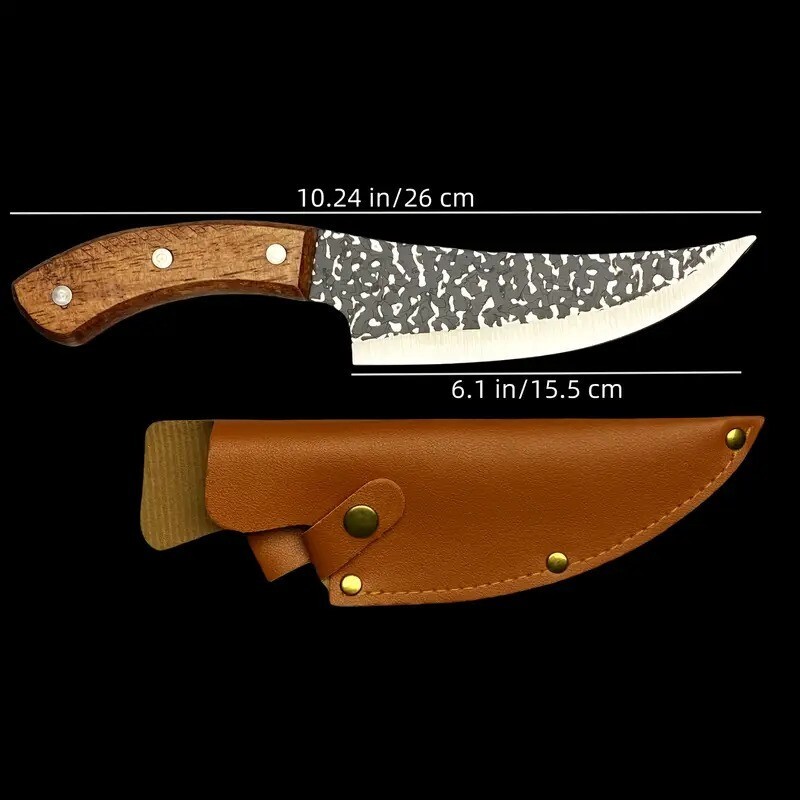 1pc Stainless Steel 6-Inch Fixed Blade Knife, Sharp Splitting Knife for ...