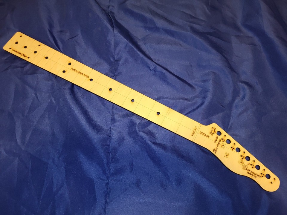 Custom Guitar Neck Template 25.5" Scale 3ply Modern Tele | eBay