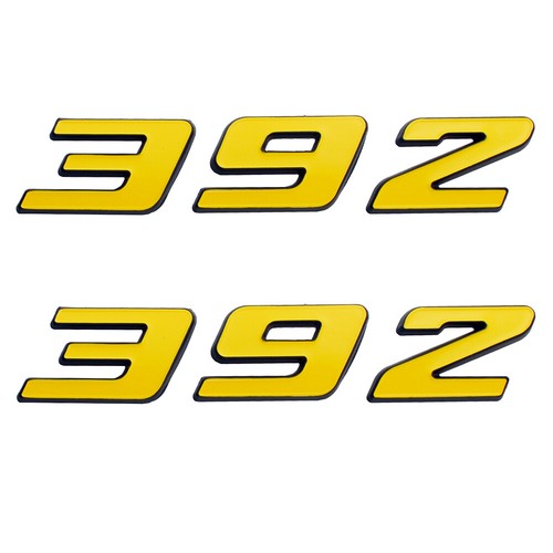 2X Yellow 392 Emblem Badge Black Trim Passenger & Driver Side | eBay