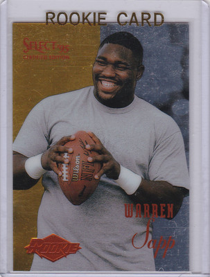 Warren Sapp 1995 Select ROOKIE CARD Tampa Bay Buccaneers Football ...