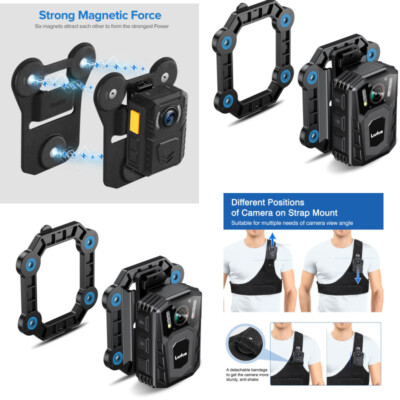BOBLOV Body Camera Magnet Mount Suction Back Clip Magnetic Clips for ...