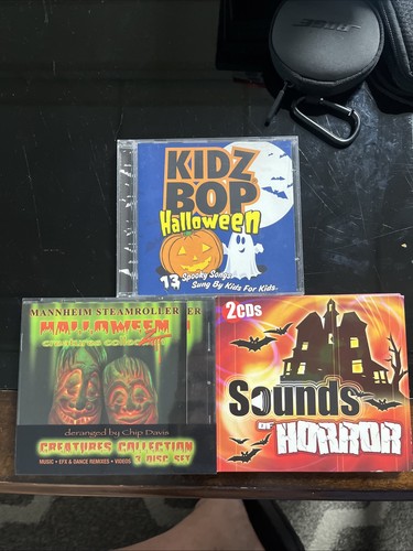 Lot of 3 HALLOWEEN Horror Screams Scary Sounds Spooky Songs Music CDs ...