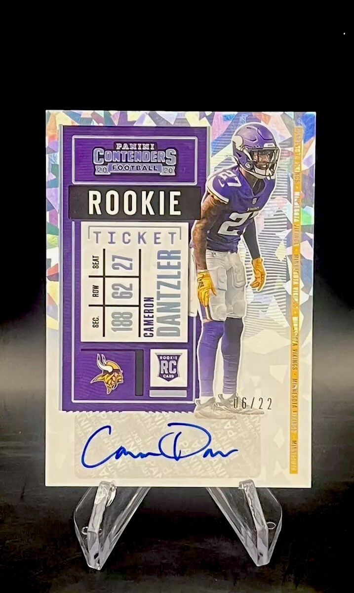 Cameron Dantzler 2020 6/22 Cracked Ice Contenders Auto #179 Rookie ...