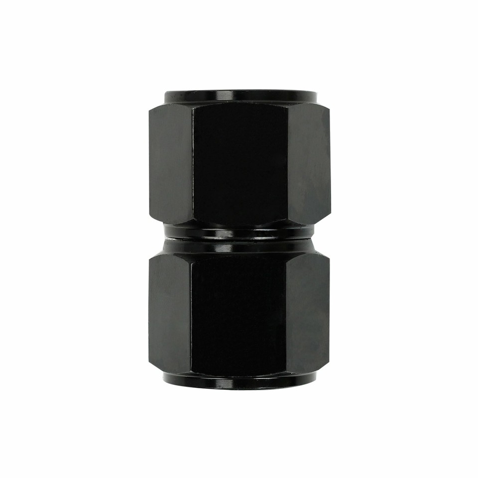 Black Straight Female Swivel Coupler 6AN to 6AN 8AN to 8AN 10AN to 10AN ...