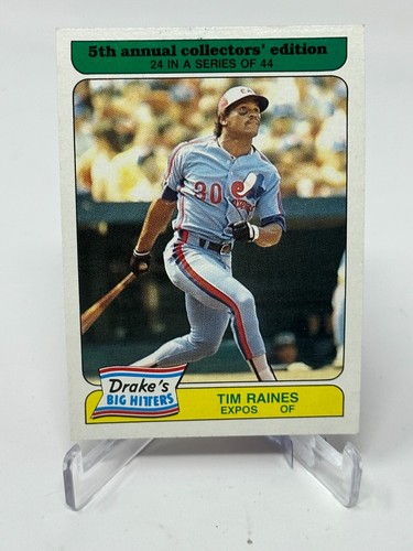 1985 Drakes Big Hitter Baseball Tim Raines Card #24 | eBay