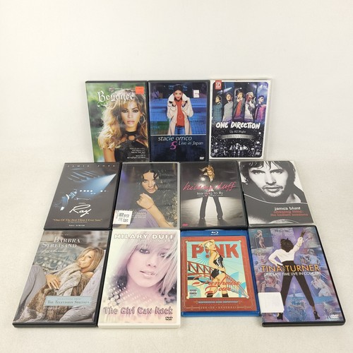Lot of 11 DVDs Concerts Documentaries Pop Beyonce Hilary Duff Pink ...