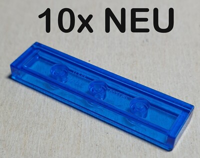 10x NEU LEGO® 2431 Fliese Kachel Platte Tile 1x4, Trans Dark Blue #5 ...