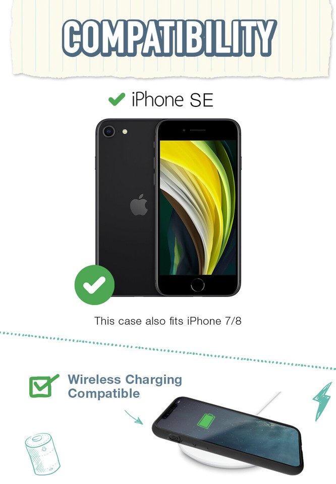 Smartish iPhone SE Wallet Kickstand Case for iPhone 8/7/8+/7+ & SE ...