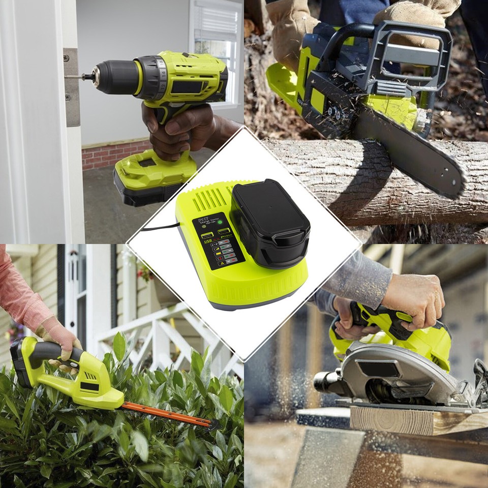 P117 Battery Charger For RYOBI 18V for One+ Plus P108 P109 P103 Li-ion ...