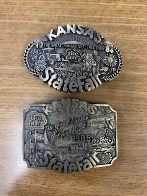 1984 and 1986 Kansas State Fair belt buckles | eBay