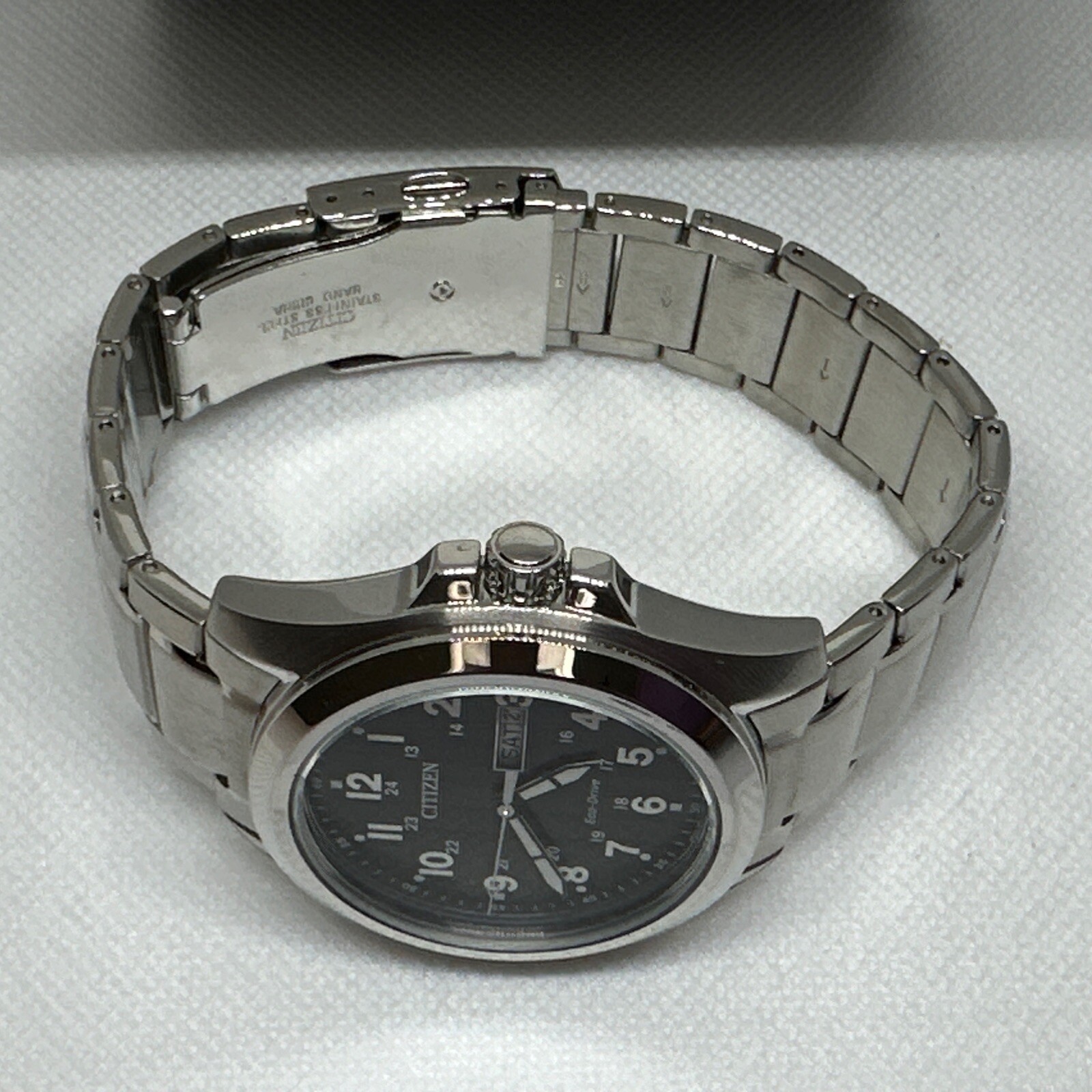 Citizen Garrison AW0050-82E Men Stainless Steel Black Dial Eco-Drive ...