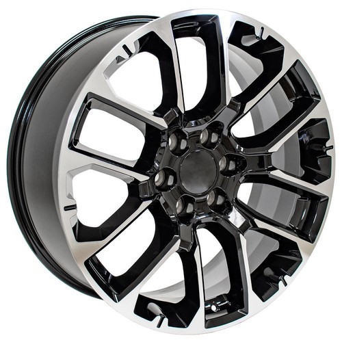 22" Black Machined SRV RPO Wheels & Tires Fit Chevy Tahoe Suburban ...