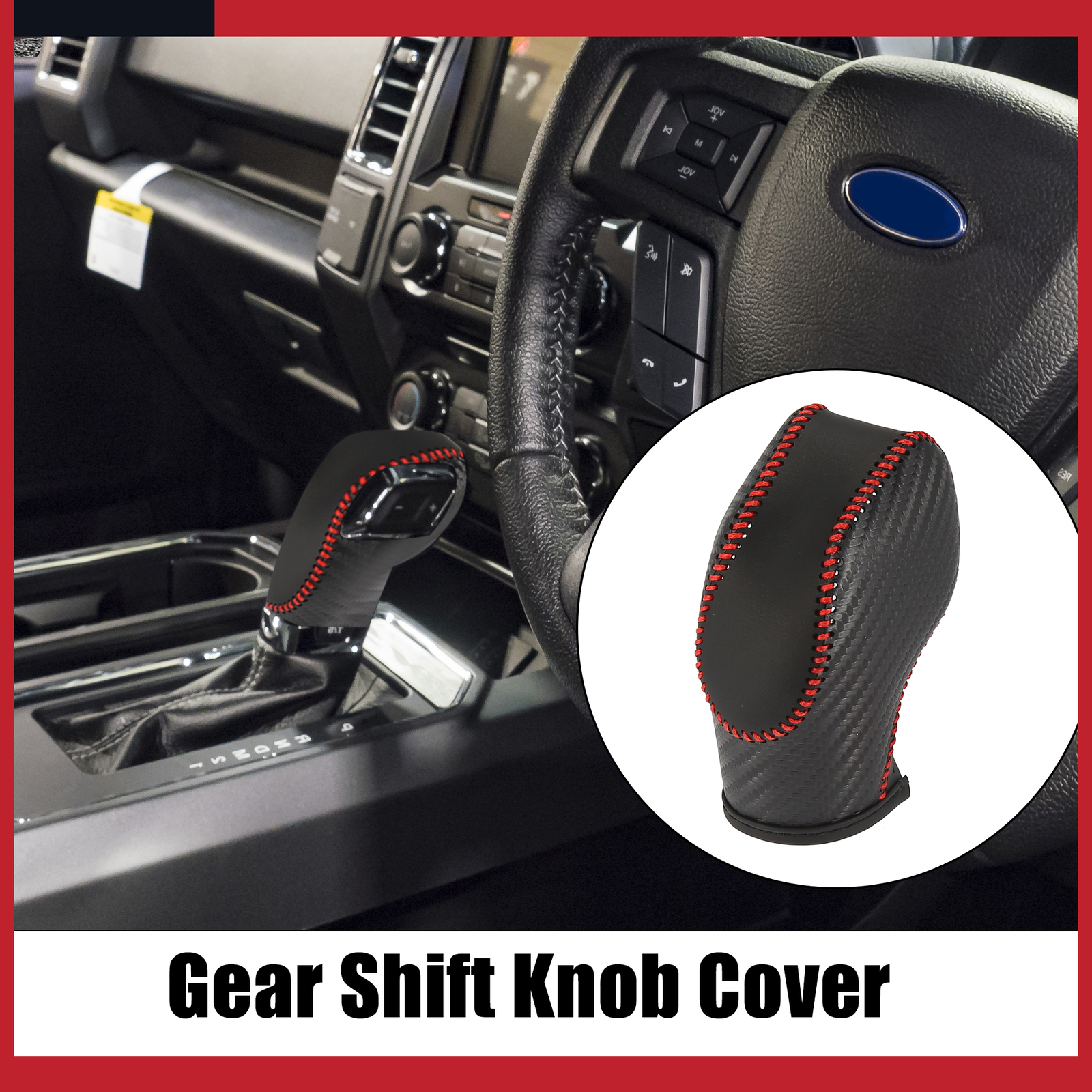 Pack of 1 For Ford Escape 2013-2019 Car Faux Leather Gear Shift Knob ...