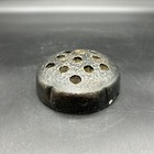 Vintage Textured Black Tokanabe Pottery Ikebana Flower Frog Made in ...
