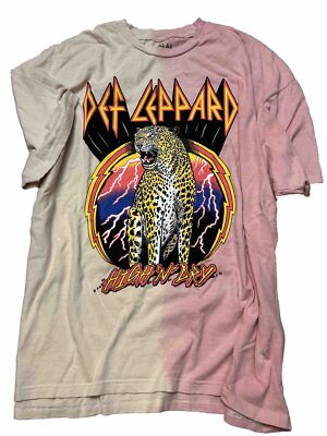 Def Leppard High N' Dry T-Shirt Pink Size XL | eBay