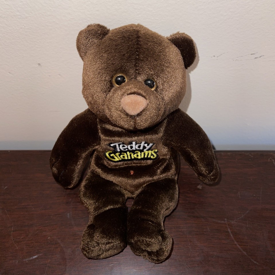 Teddy Grahams Chunky Chocolate Bear Bean Bag Plush Stuffed Animal Soft ...
