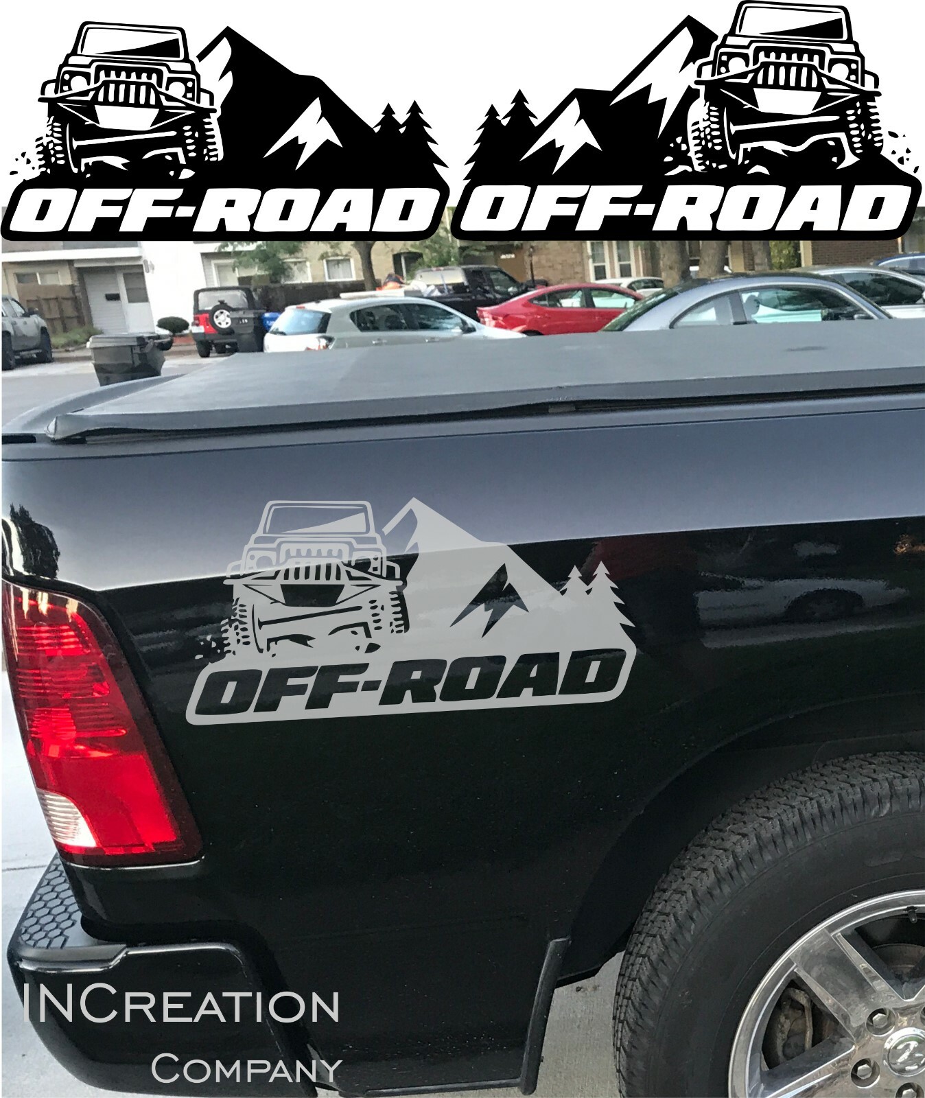 Any Truck Off road Club Vinyl Decals Rear Bed 4x4 Stikers Mountains all ...