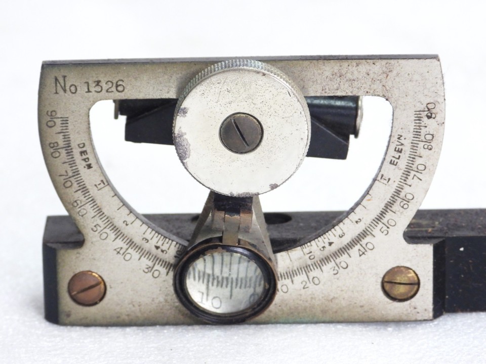 E.R. WATTS & SON 1326 HAND-HELD SURVEYING ABNEY LEVEL & CLINOMETER ...