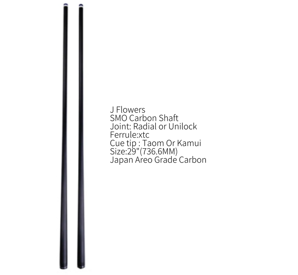 J Flowers 29" SMO Carbon Fiber Shaft 12.5mm-Radial Pin | eBay