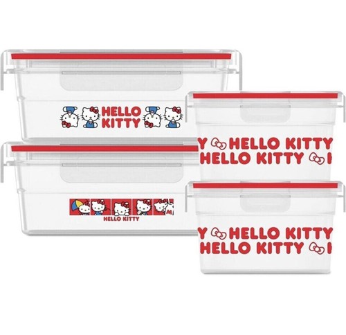 Snapware Hello Kitty Decorated Plastic Food Storage 8-pc Set w/ Lids ...
