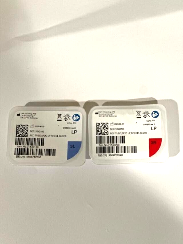 GN Resound, Beltone, Jabra Receivers SIZE 3L Left and Right Rec Tube ...