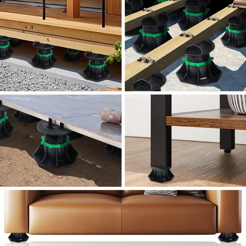 8 PCS Deck Blocks, Tuff Blocks Deck Foundation with Stone Accessories ...